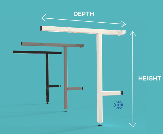 Cantilever Desk Legs | Adjustable Height - Various Sizes – Bridgewater ...